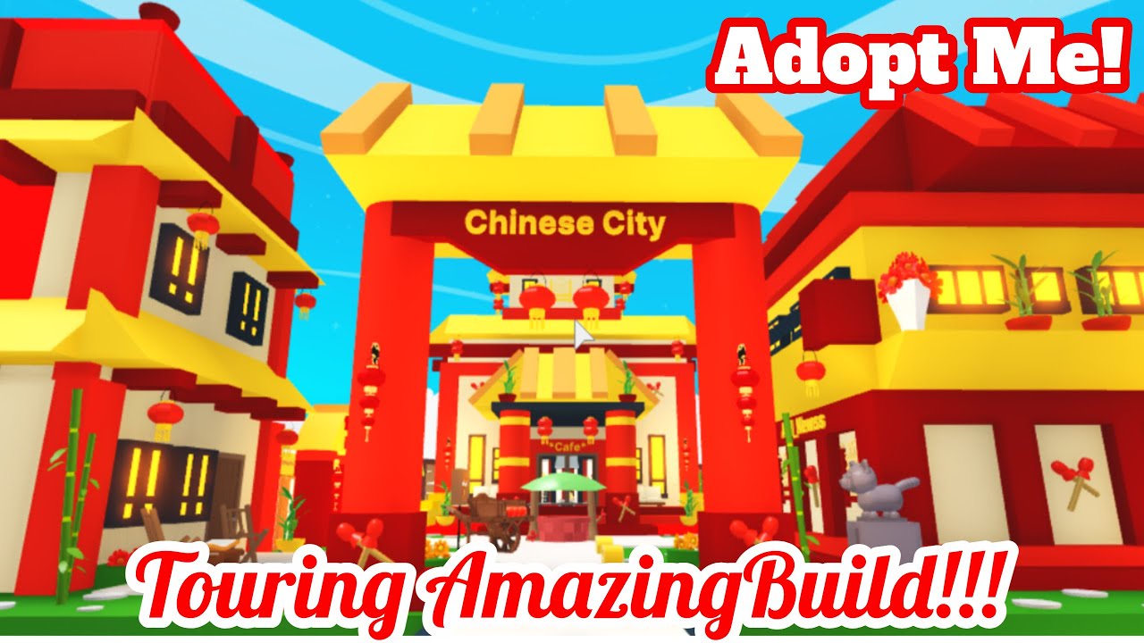 Touring Amazing Chinese City Glitch Build in Adopt Me! |Alexa Buildz ...