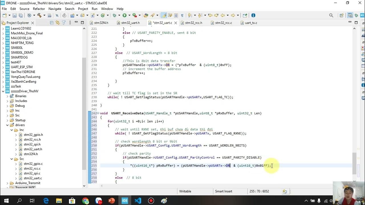 038 Vết function Receive Data polling trong UART (STM32 UART DRIVER ...