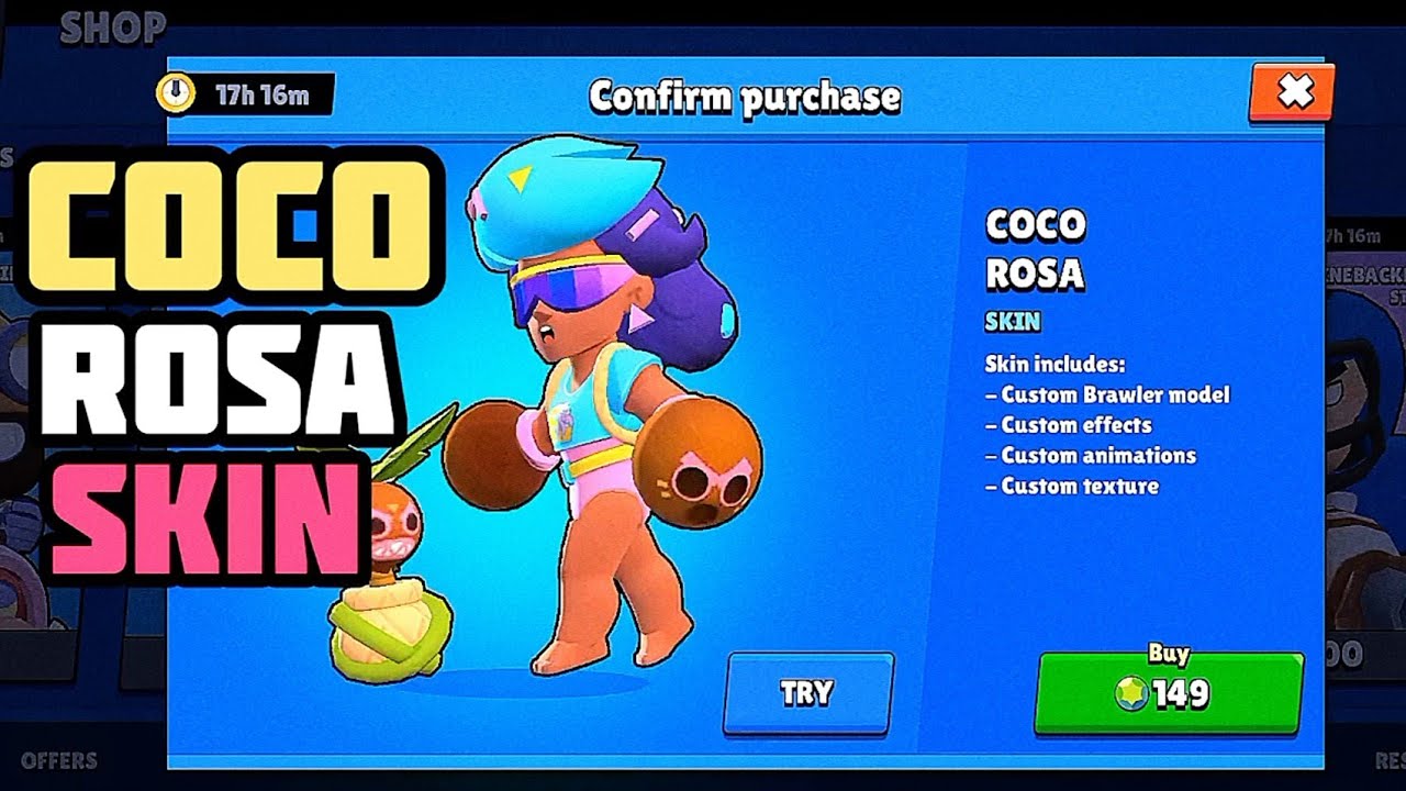 Brawl Stars Rosa Skins *Coco Rosa Skin* News & Update #brawlstars - YouTube