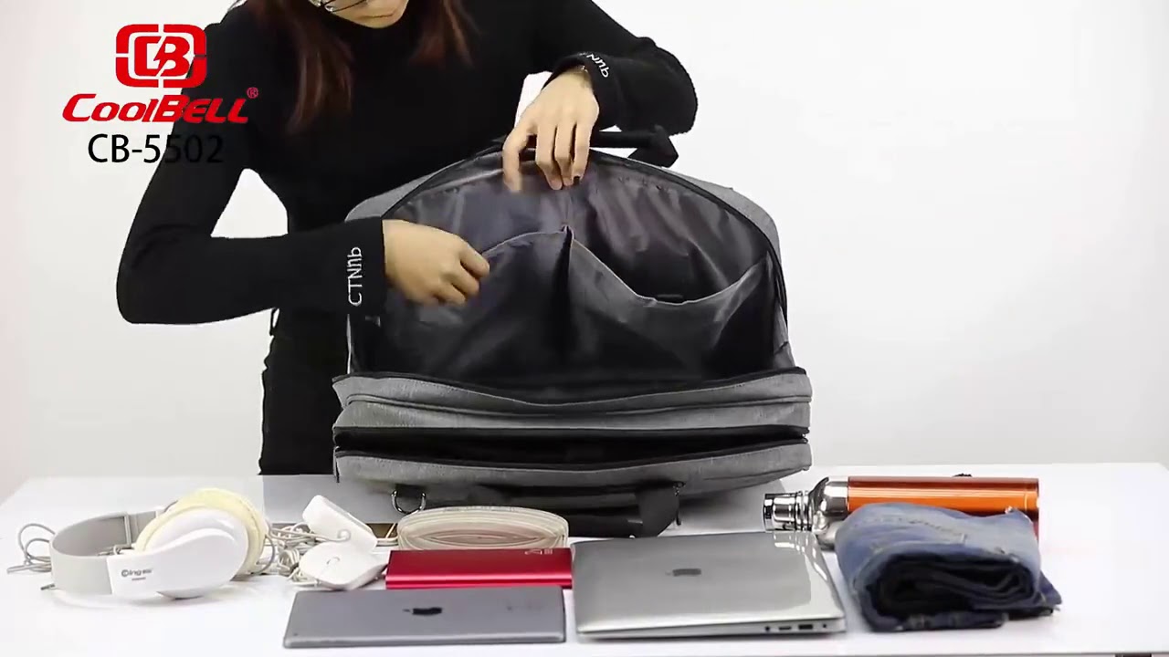 CooLBELL Convertible Laptop Backpack 17.3 inch Waterproof Travel ...
