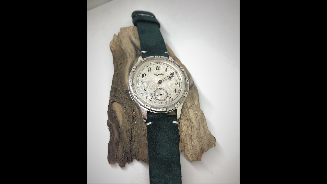 Agassiz sterling silver mens watch High Grade movement - YouTube