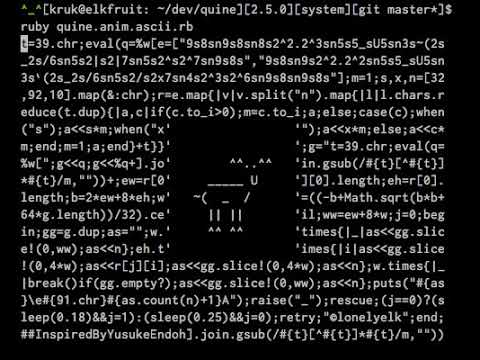 Elk featuring quine made (ASCII art version) - YouTube