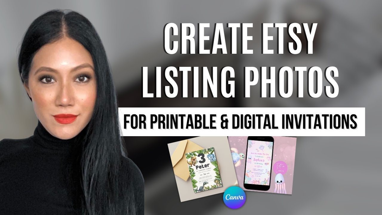 Make Etsy Listing Photos For Printable Invitations and Digital ...