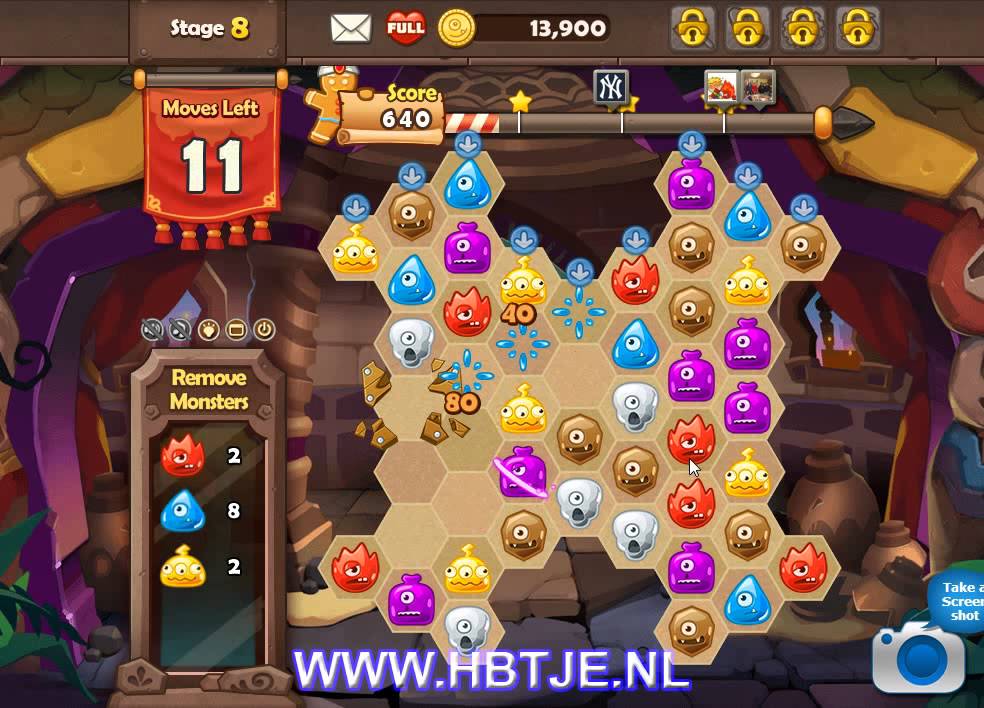 Monster Busters hexa blast level 8 - YouTube
