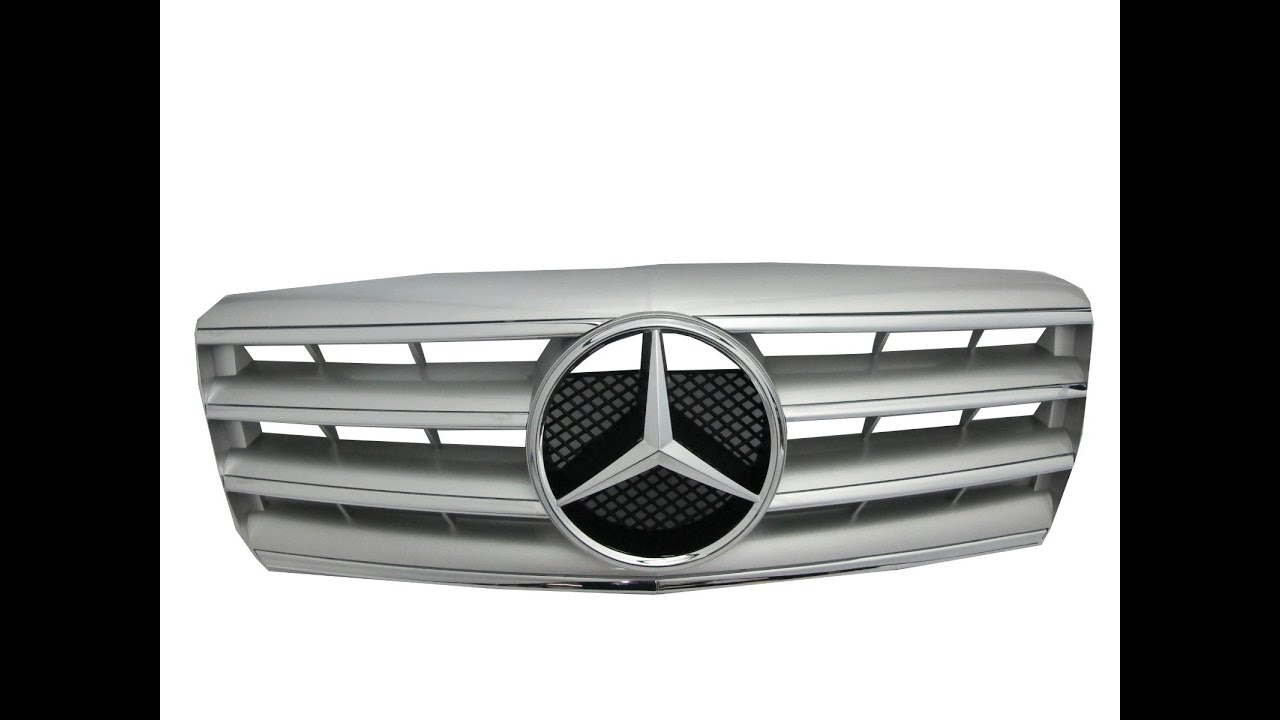 CrazyTheGod W210 1995-1999 Pre-Facelif GRILLE/GRILL 4FIN CHROME/SILVER ...