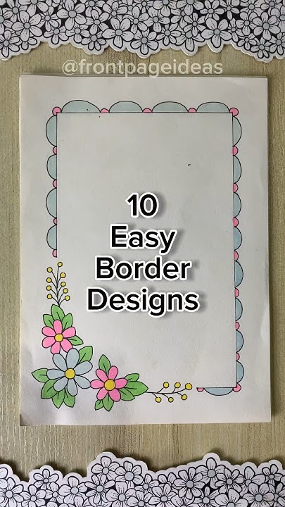 10 Easy front page design for school projects and idea note journals ...