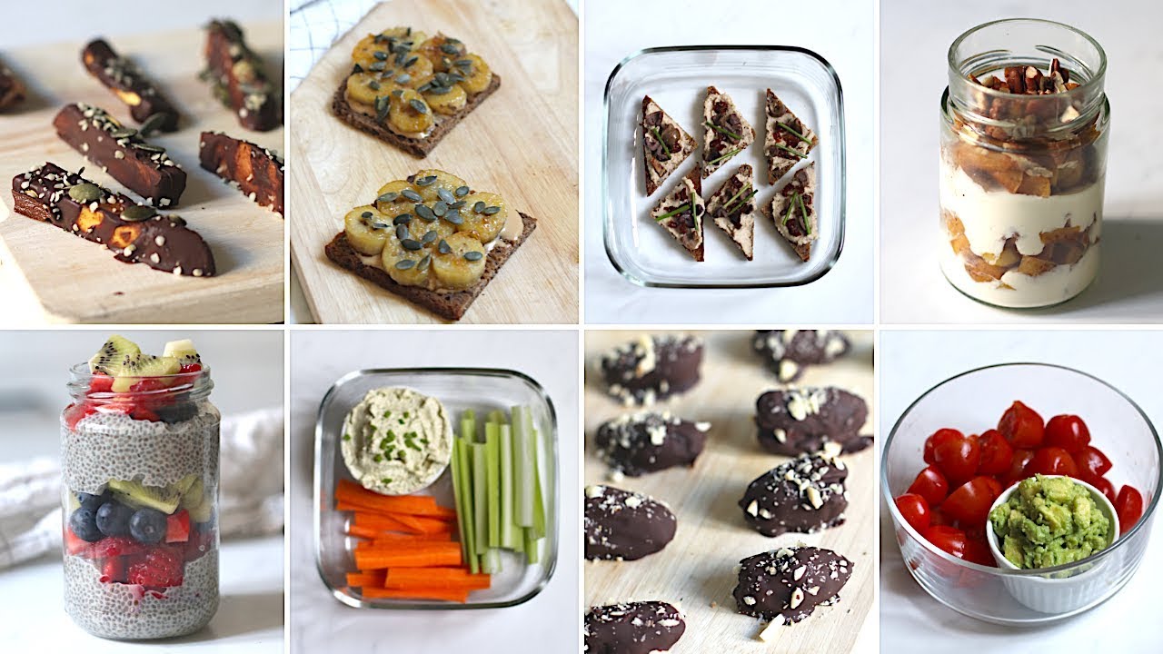 8 SNACK DA PORTARE AL LAVORO » Sani, facili e velocissimi - YouTube