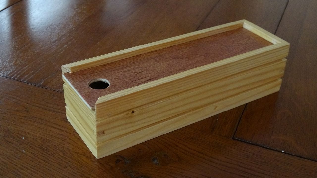 DIY wooden battery box for AA and AAA batteries - YouTube