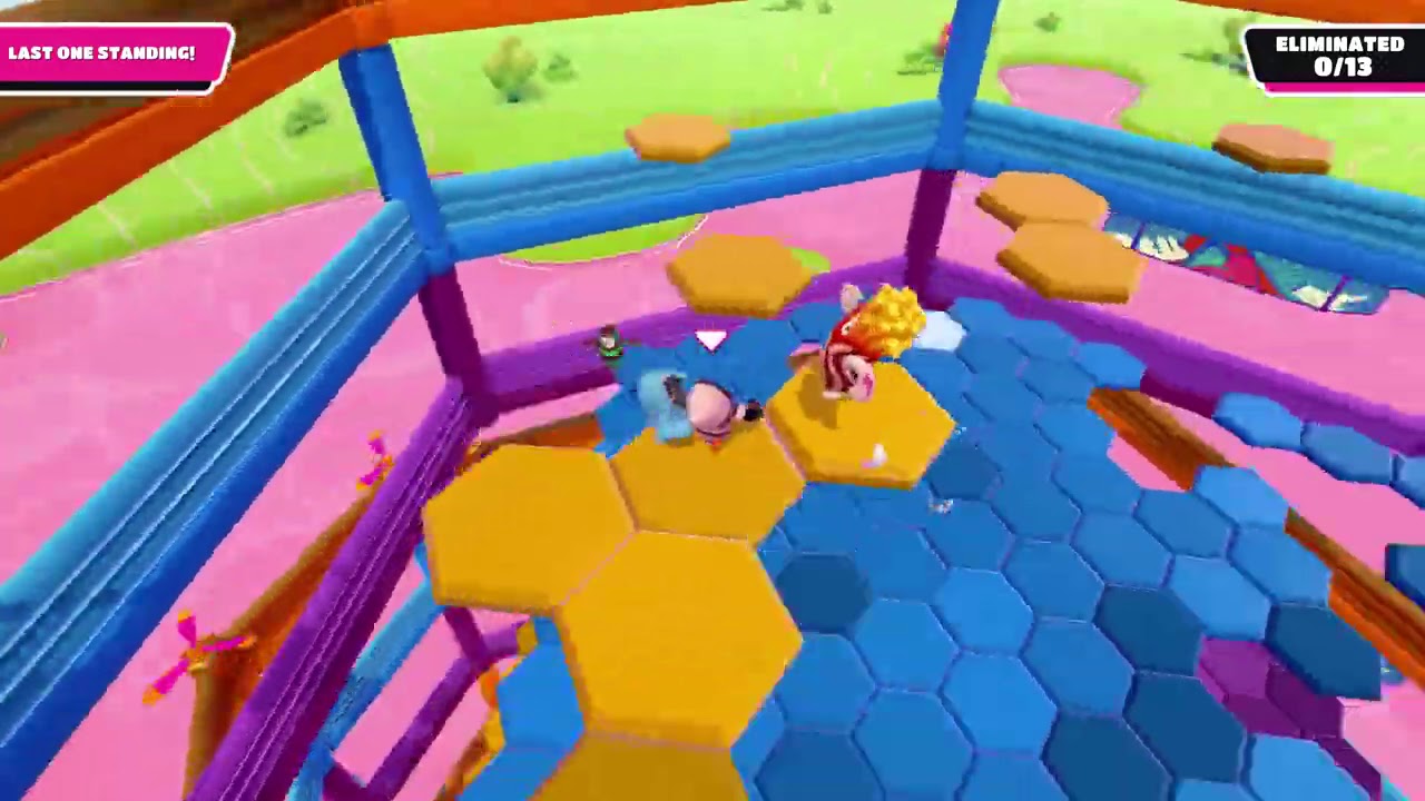 Fall Guys - Hex-a-gone falling through tiles - YouTube