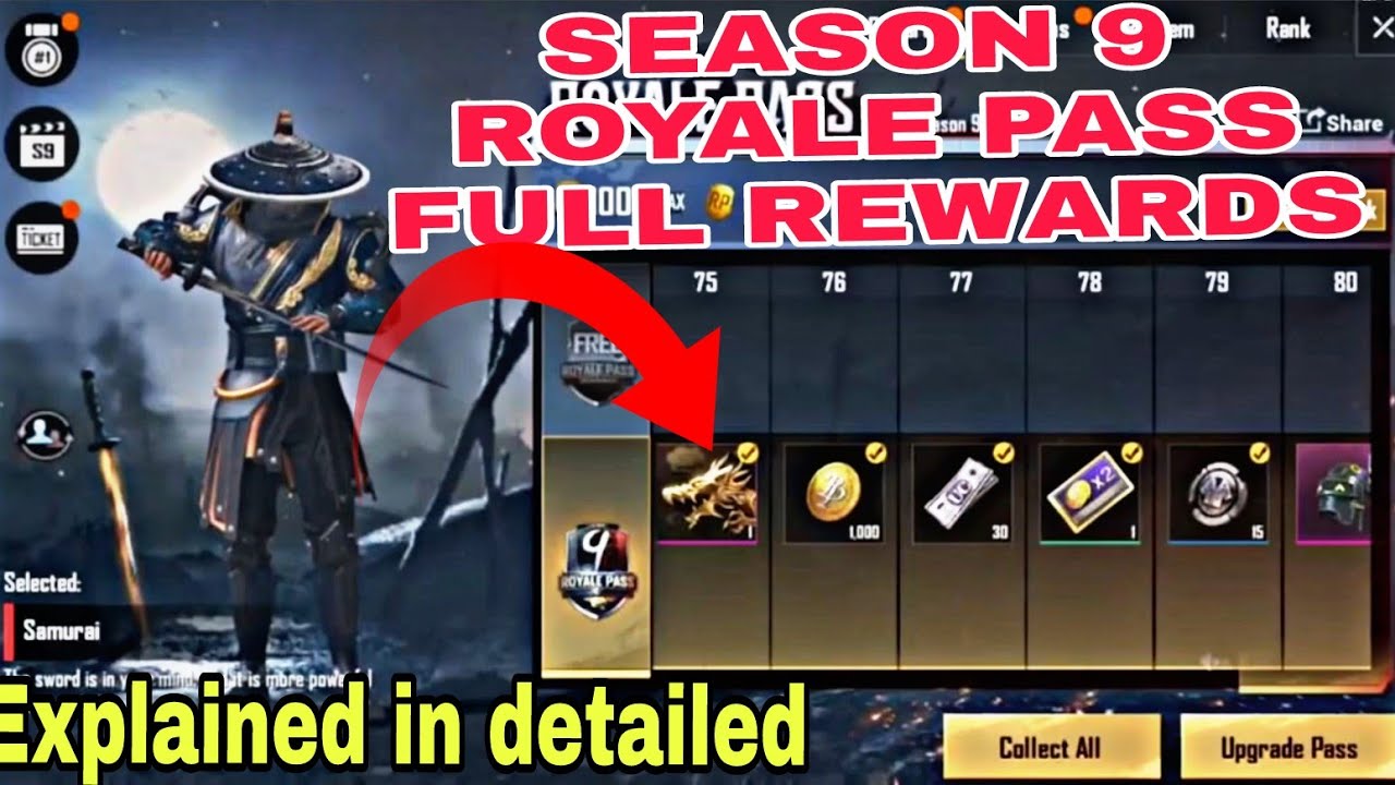 SEASON 9 ROYAL PASS : 1 TO 100 REWARDS , OFFICIAL TRAILER BREAKDOWN ...