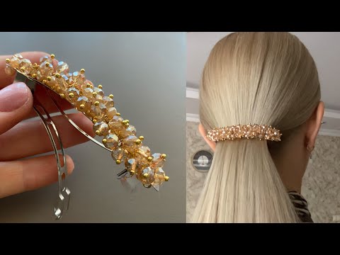 Hair Barrette Making / Boncuklu Otomatik Toka Nasıl Yapılır