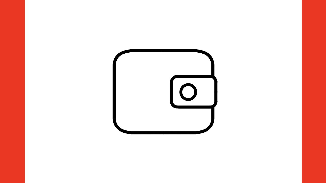 How to draw a WALLET / drawing purse - YouTube