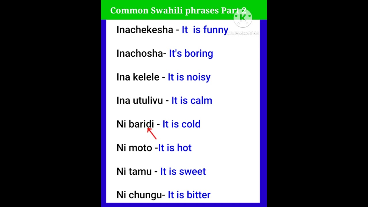 Swahili Phrases