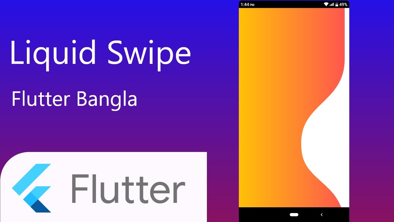 14 Liquid Swipe In Flutter Liquid Animation Flutter Bangla Tutorial Youtube