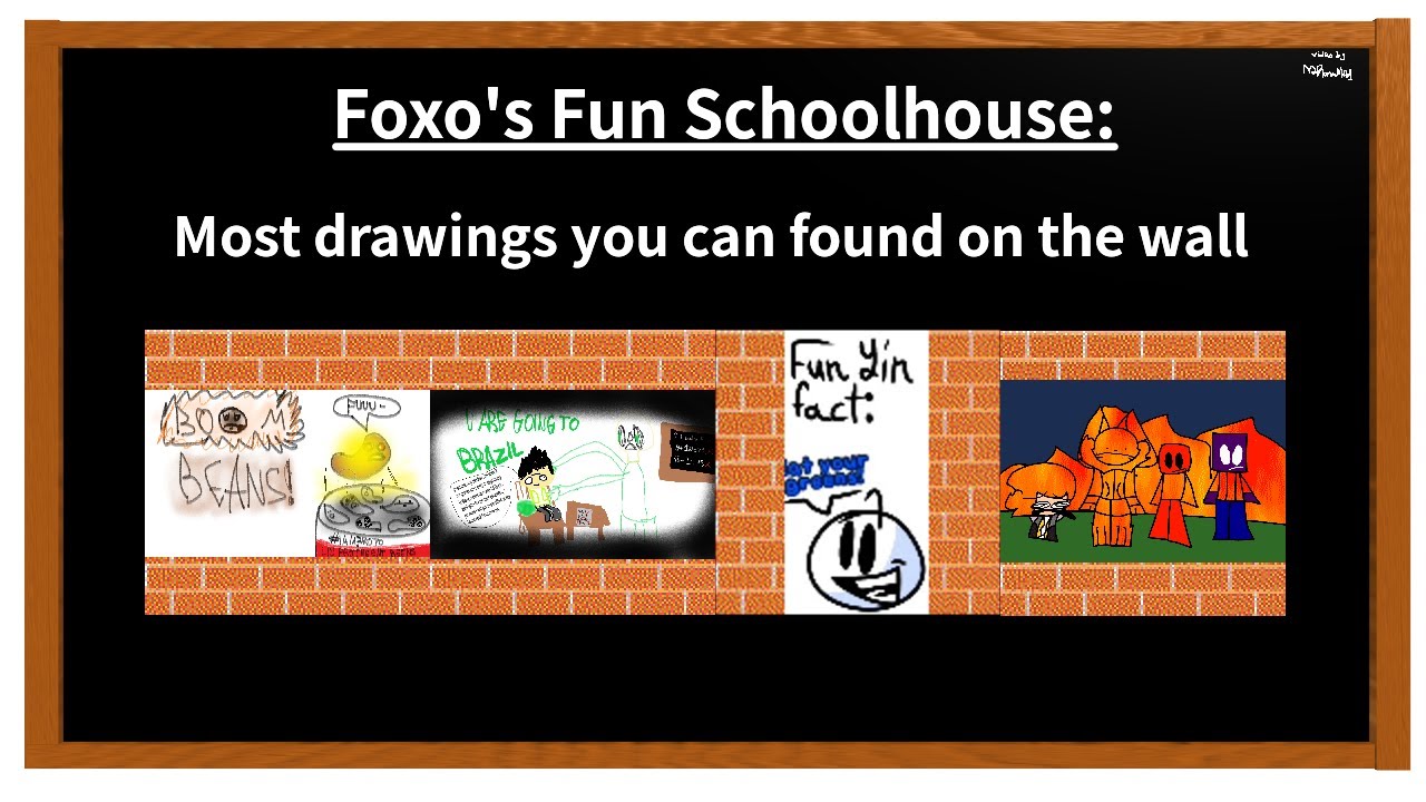 Foxo's Fun Schoolhouse - Most drawings you can found on the wall ...