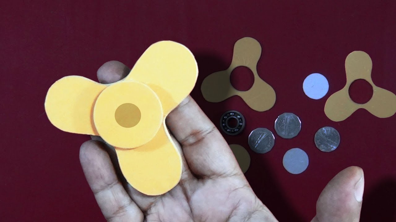 How To Make Fidget Spinner With Ball Bearing and Coins | Easy and ...