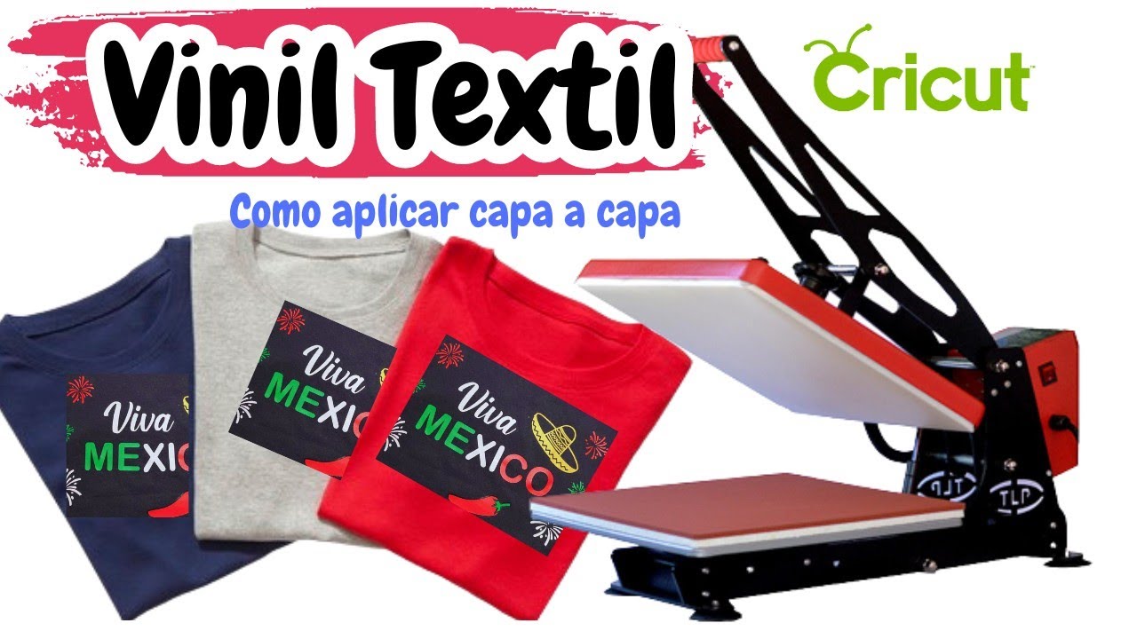 VINIL TEXTIL CON CRICUT MAKER EN PLANCHA TERMICA PASO A PASO #vinil # ...