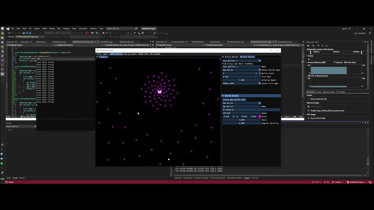 SFML Bullet Hell Engine - 1 - YouTube