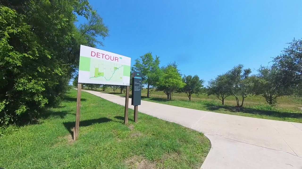 Sims Bayou trail detour around Hwy 288 construction - YouTube