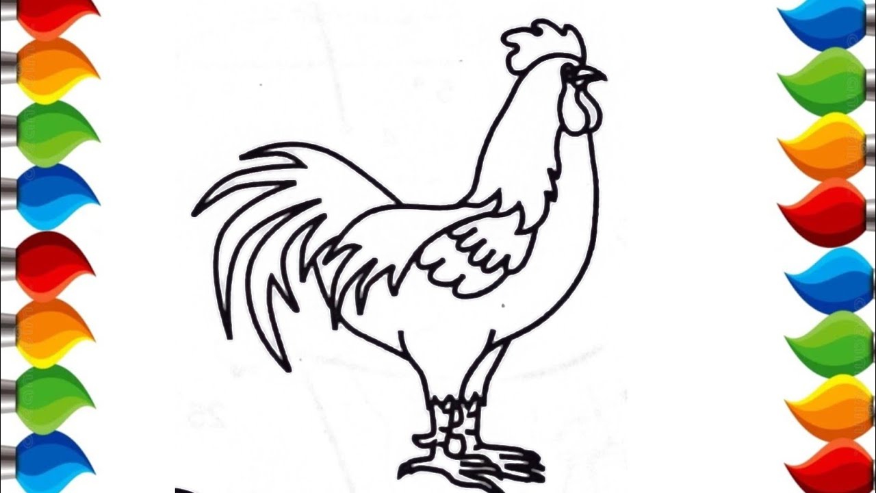 How To Draw A Hen Step By Step 🐔 Chicken Drawing Easy Step by Step ...