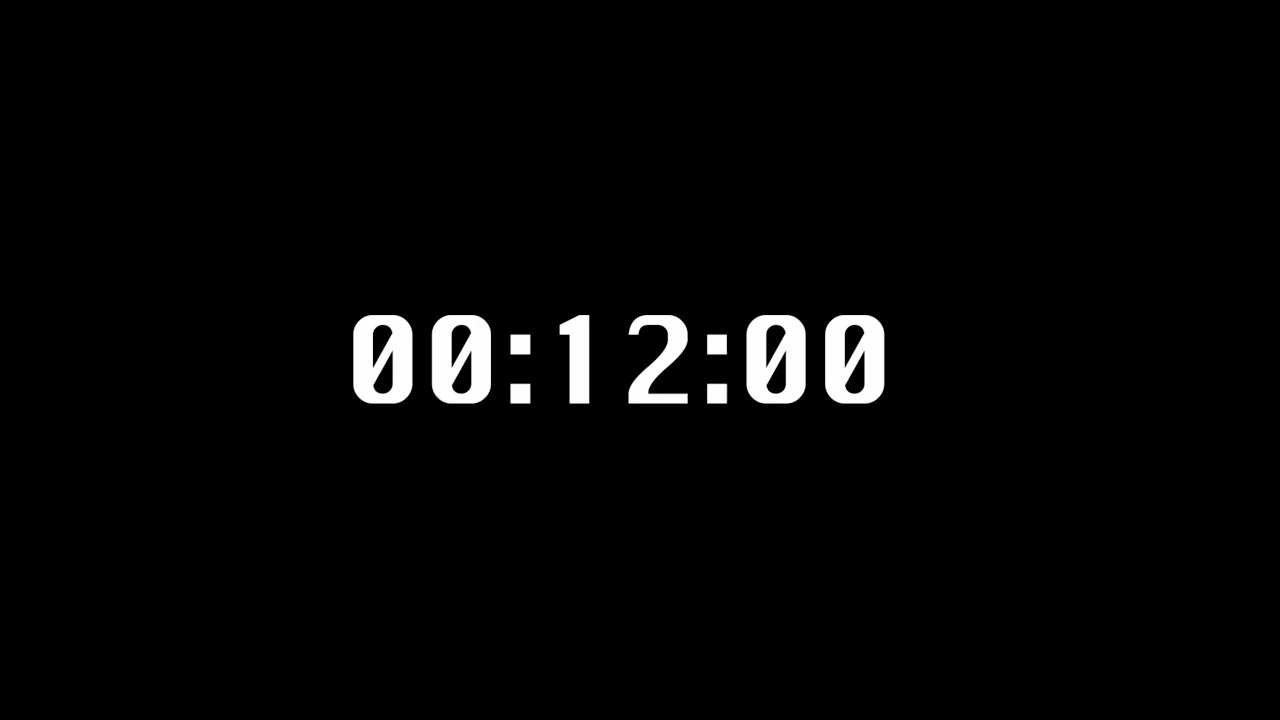 12 MINUTE COUNTDOWN TIMER - DARK, ALARM SOUND - YouTube