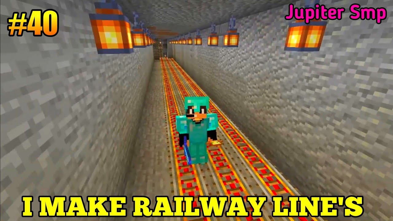I MAKE BIGGEST RAIL LINE IN JUPITER SMP | MINCRAFT SURVIVAL #40 - YouTube