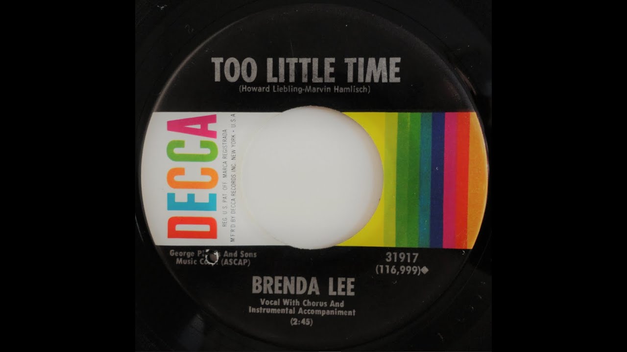 Brenda Lee - Too Little Time *Decca Records* - YouTube