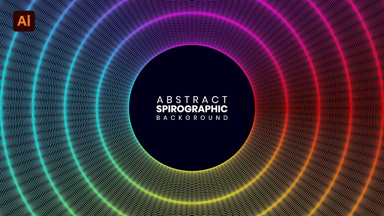 Spirograph illustrator Abstract Background Effect in Adobe Illustrator ...