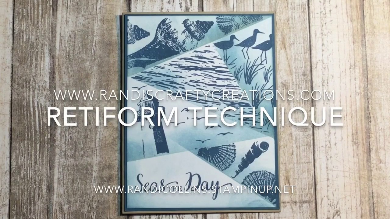 Retiform Stamping Techinque w/ Stampin Up High Tide & So Many Shells ...