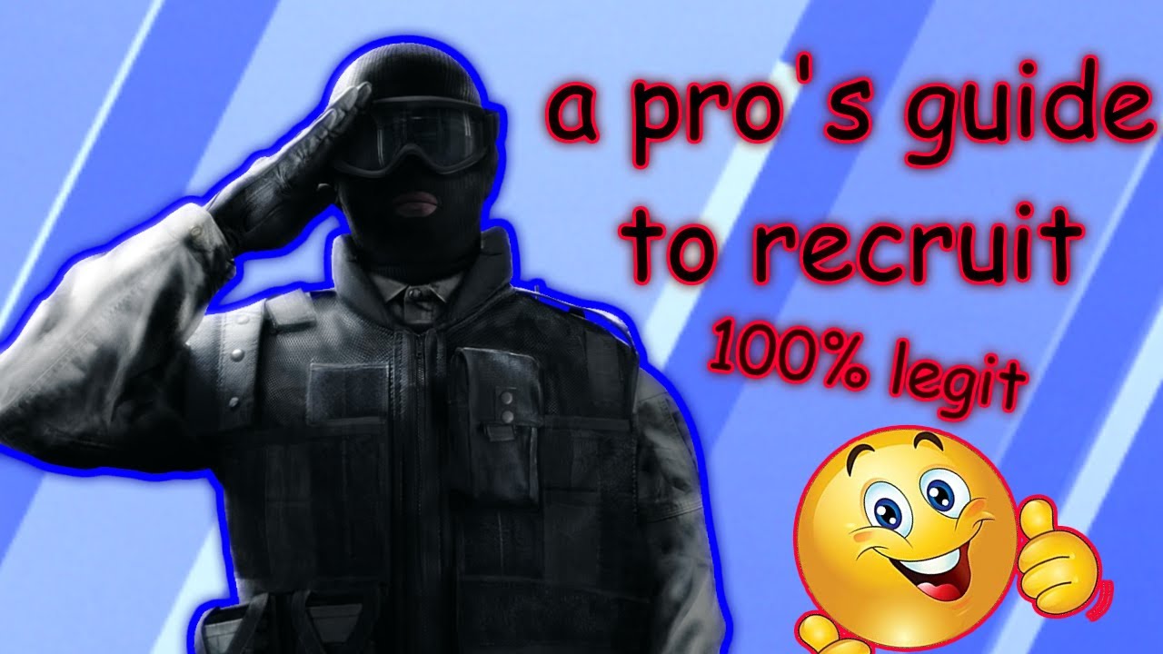 How To Play Recruit in Rainbow Six Siege - YouTube