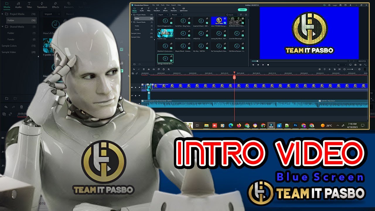 Intro Video Blue Screen IT Pasbo - YouTube