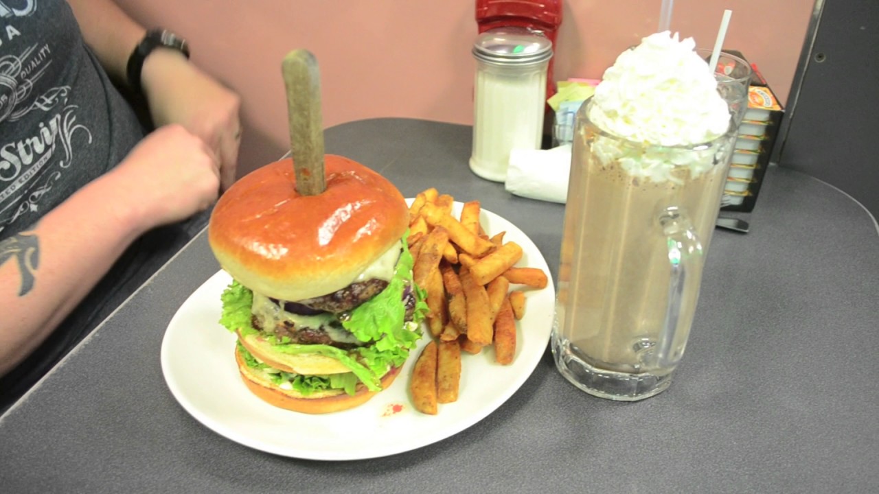 Fifties Diner Burger Challenge - YouTube