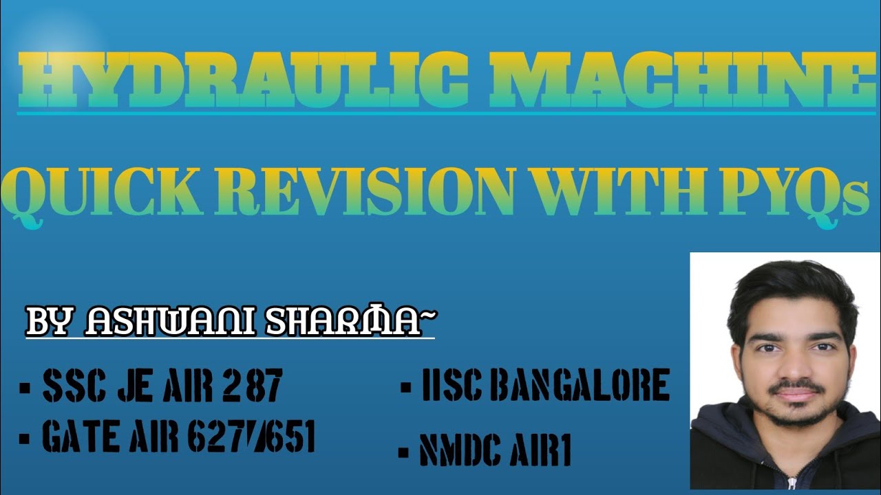 Hydraulic Machines Quick Revision|| SSC JE BOOSTER VIDEO - YouTube