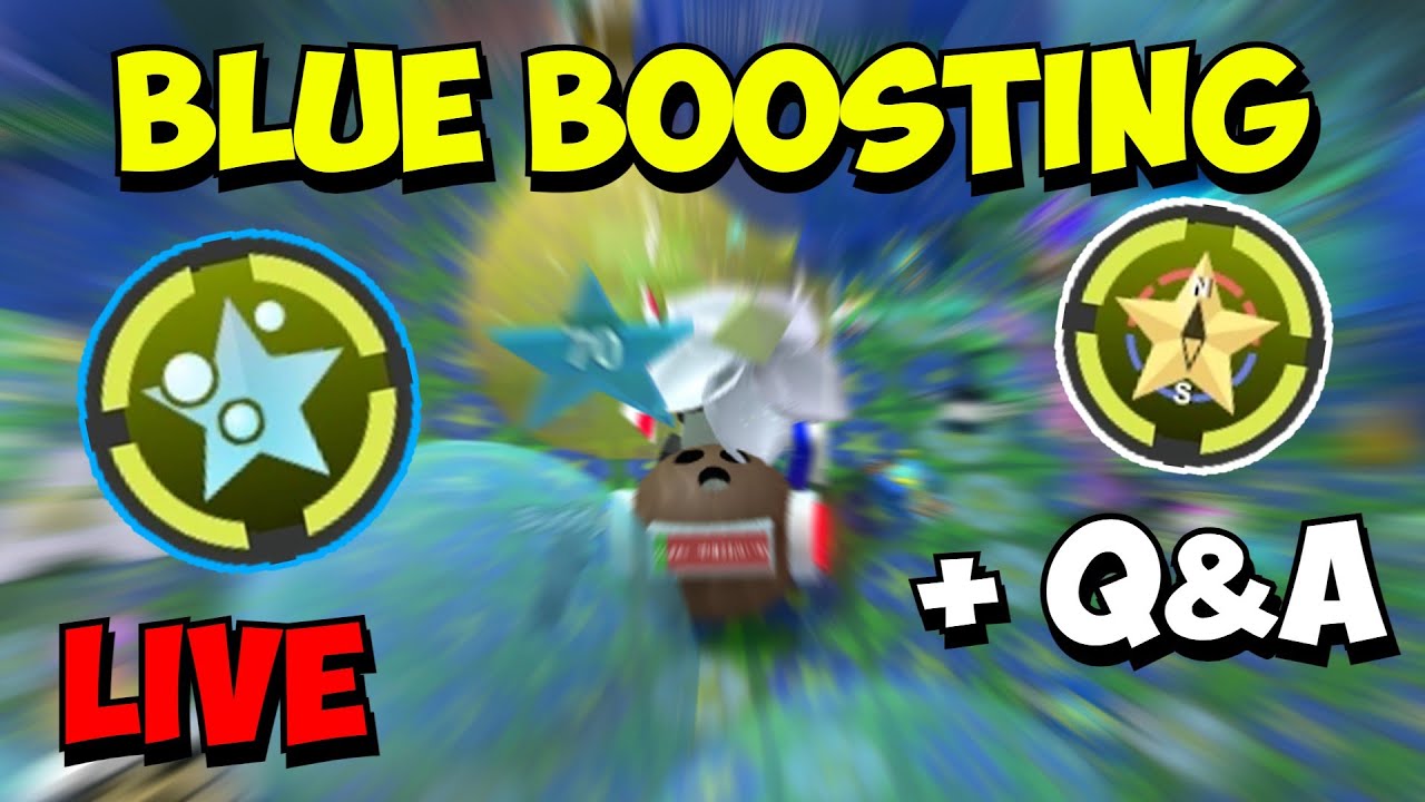 Blue Hive BOOSTING LIVE | Answering Your Questions! | Roblox Bee Swarm ...