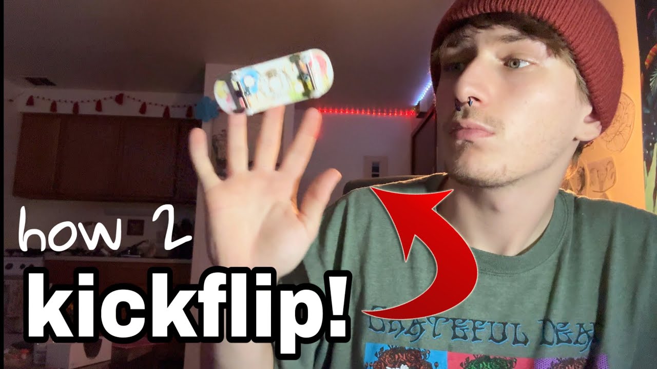 HOW TO OLLIE, KICKFLIP, AND 360 FLIP ON A FINGERBOARD! - YouTube