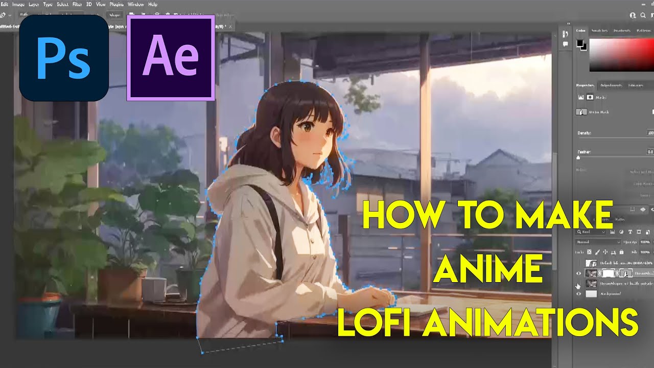 HOW TO MAKE ANIME LOFI ANIMATIONS | COMPLEX HAIR ANIMATION IN AFTER ...