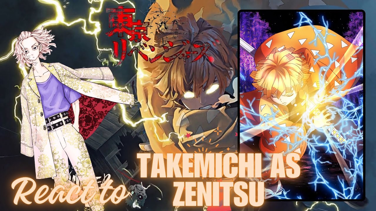 Tokyo revengers react to takemichi as Zenitsu | demon slayer | Giyuu ...