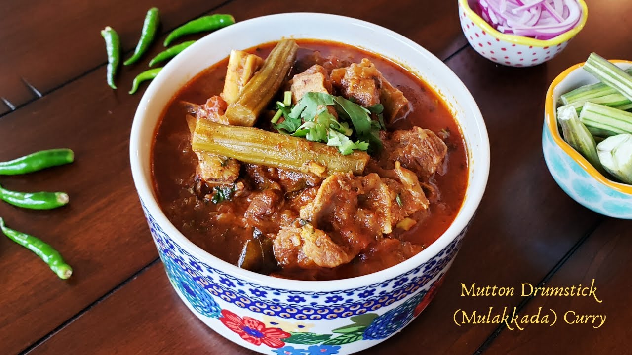 Mutton Drumstick Curry | Andhra Style Mutton Mulakkada Curry | Priya's ...