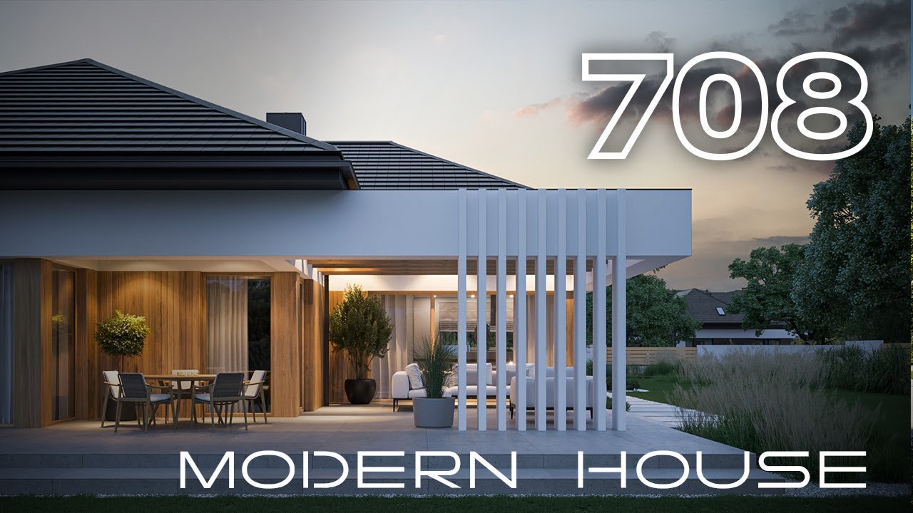 NewHouse 708 od Modern House projekt domu jednorodzinnego - YouTube