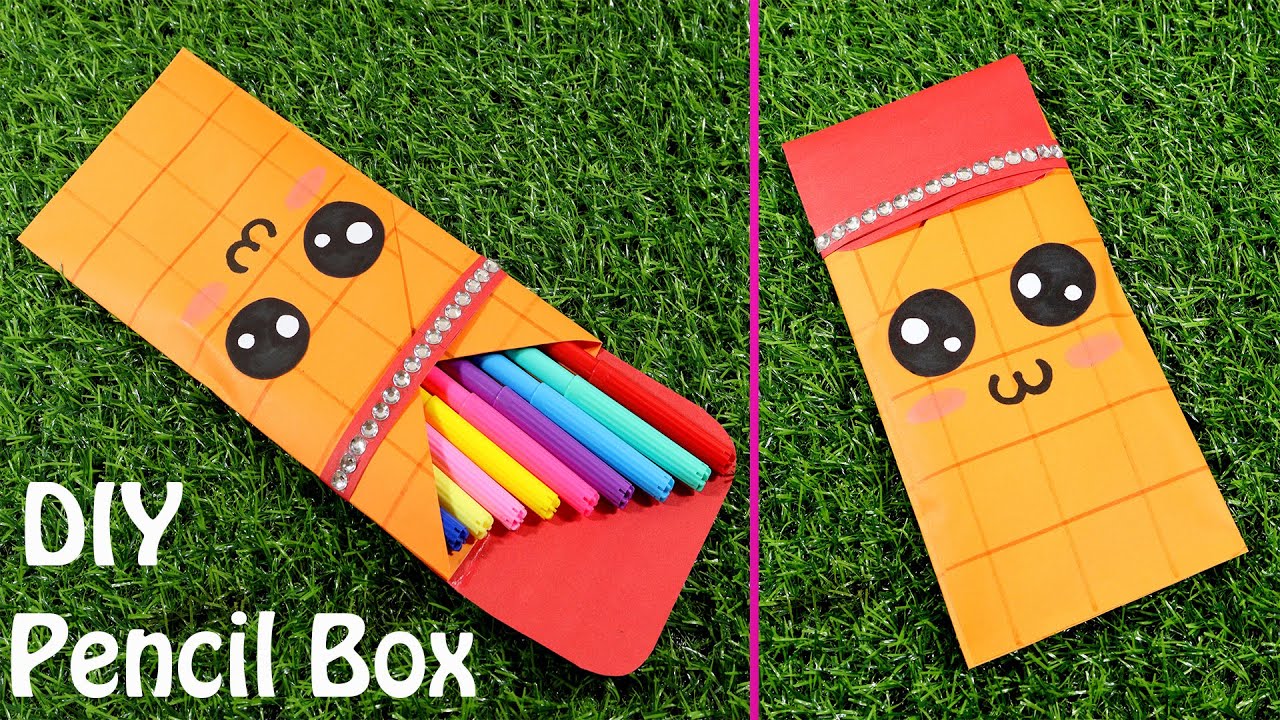 How to Make Pencil Box | DIY Kawaii Pencil Box | Easy Paper Craft Idea ...