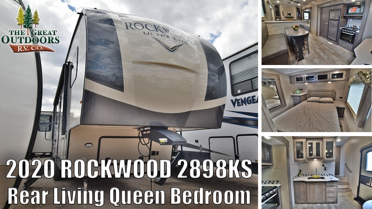 New 2020 ROCKWOOD 2898KS Large Rear Living Room Queen Bedroom Fifth ...