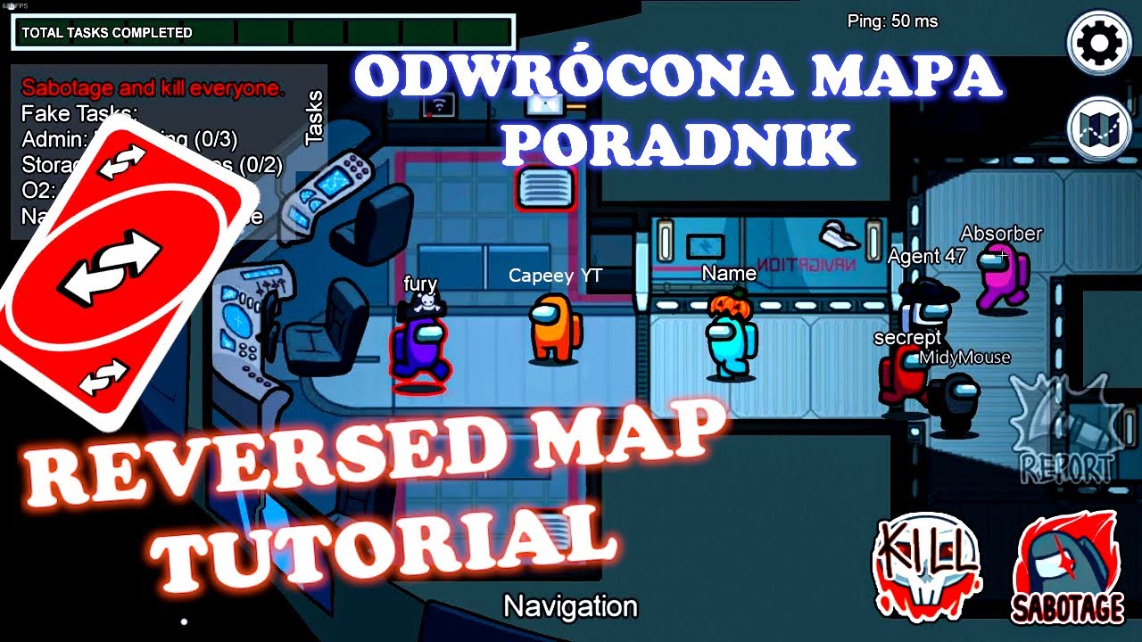 REVERSED MAP Among Us TUTORIAL (MOBILE & PC) || How to reverse map in ...