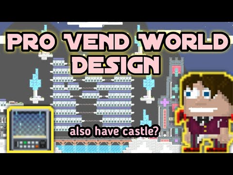15 DL Vend World Design , with castle | Growtopia Vend World - YouTube