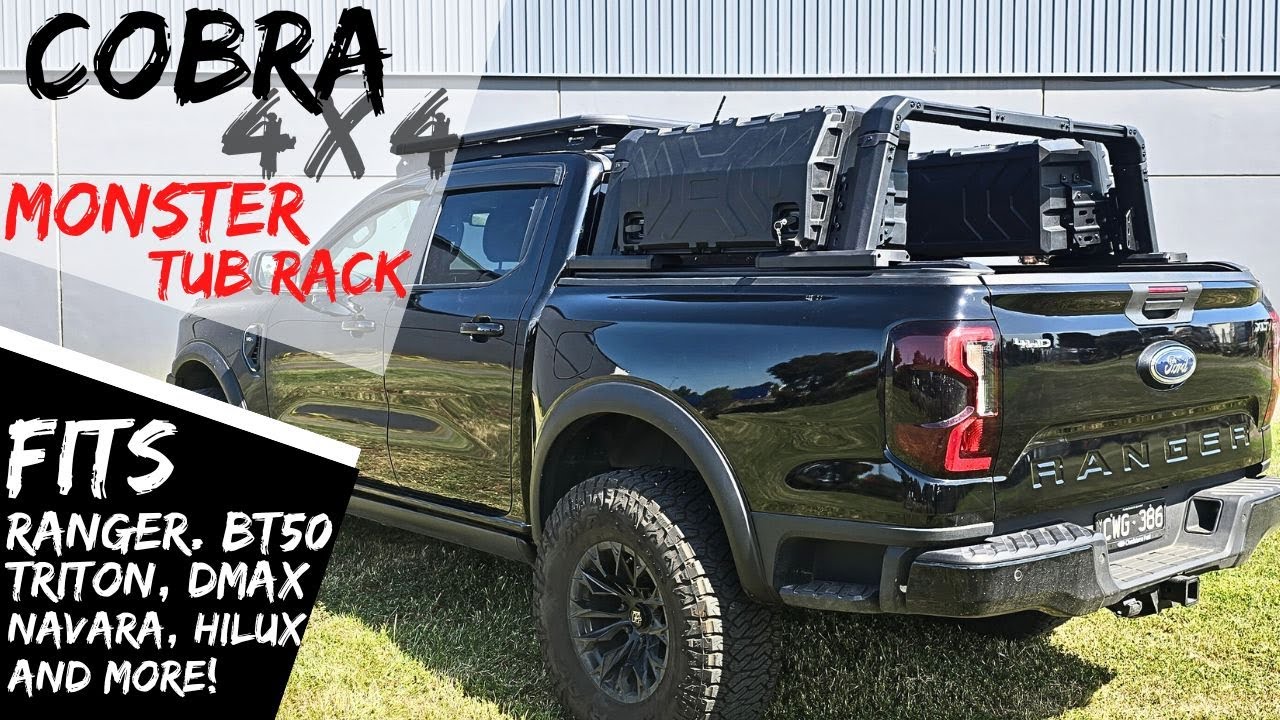 Premium Heavy Duty Aluminium Monster Tub Rack with 2x Storage Boxes ...