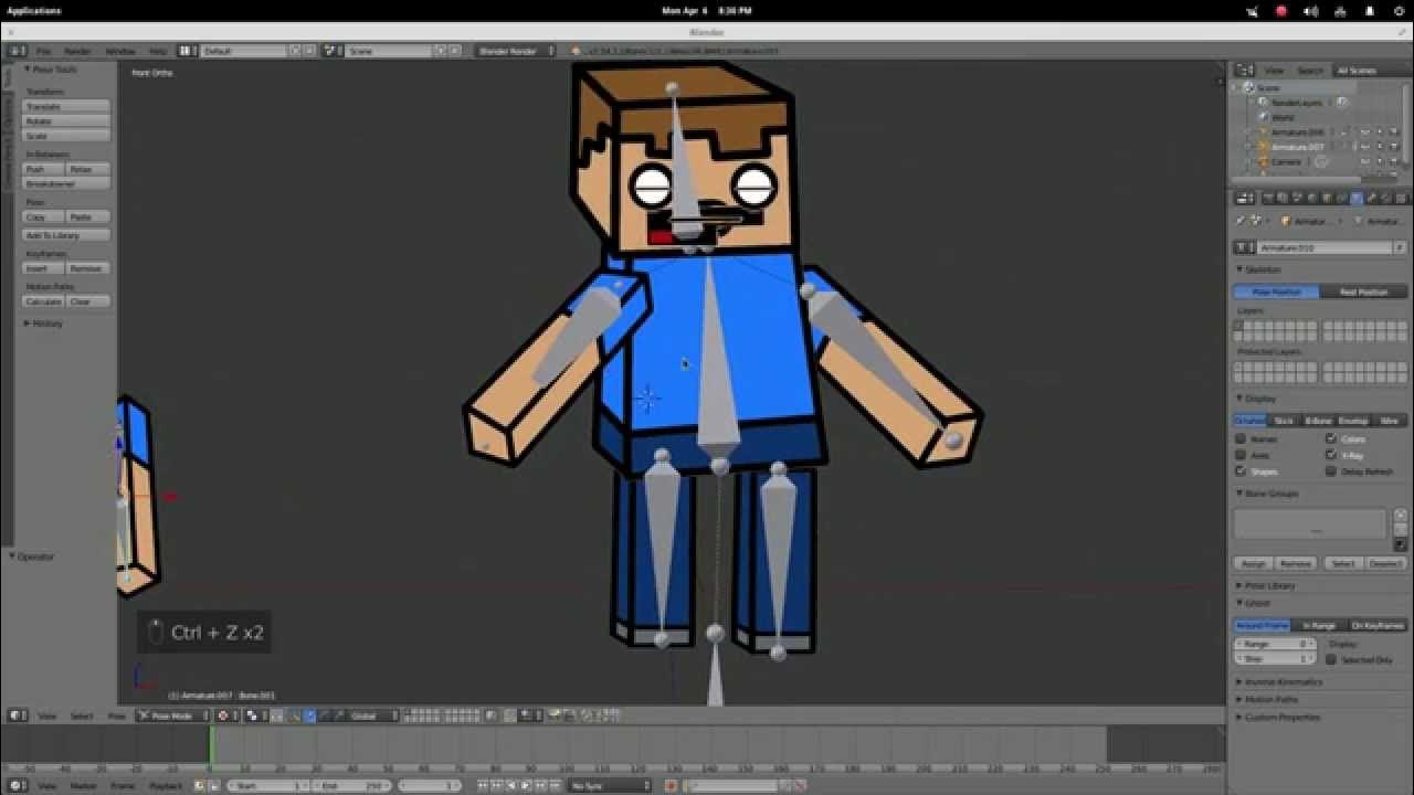Blender 2D Animation Tutorial Part #1 "Armatures" - YouTube