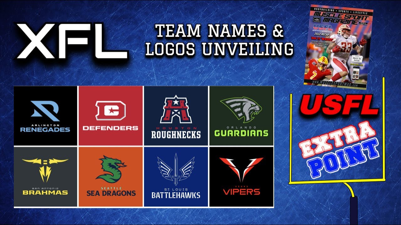 XFL Team Names & Logos Unveiling - USFL Extra Point #xfl #usfl # ...