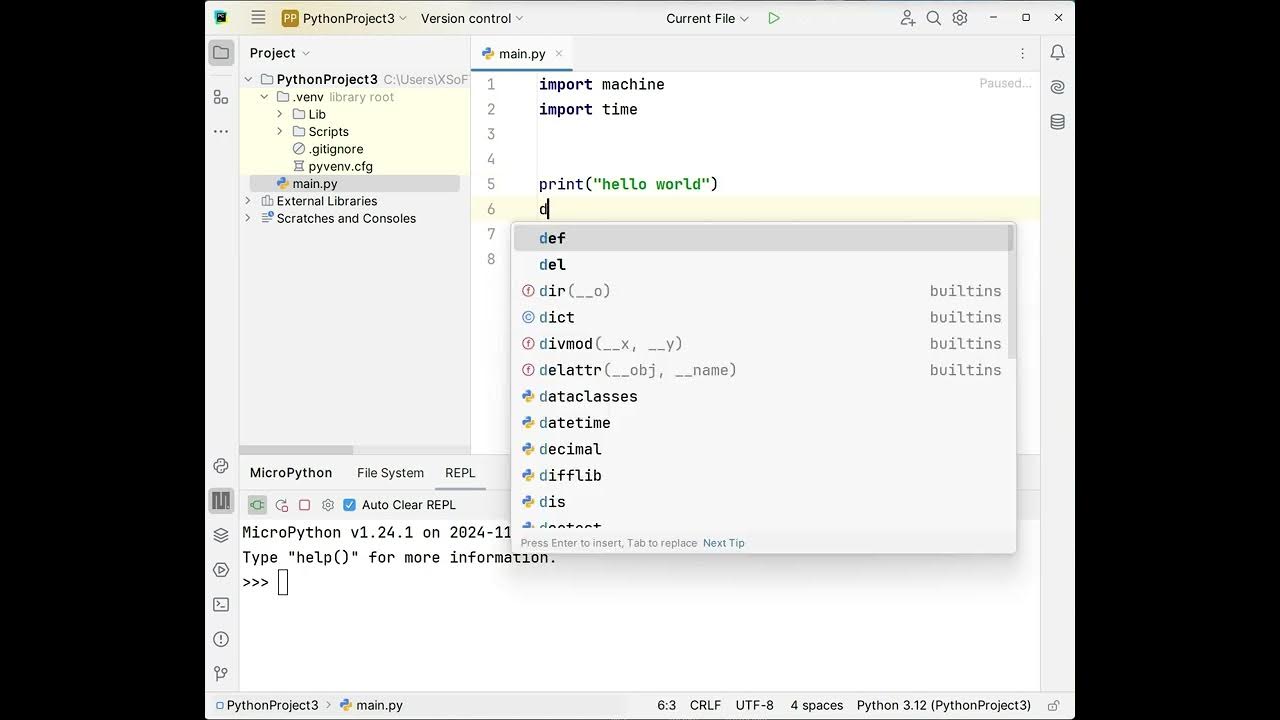 MicroPython NoVa Plugin on Pycharm - YouTube