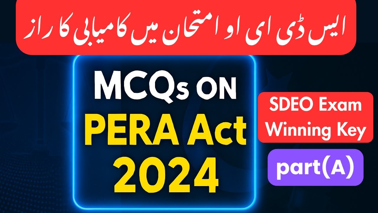 “Crack SDEO Exam with PERA Act 2024!”|ENFORCEMENT OFFICER - YouTube