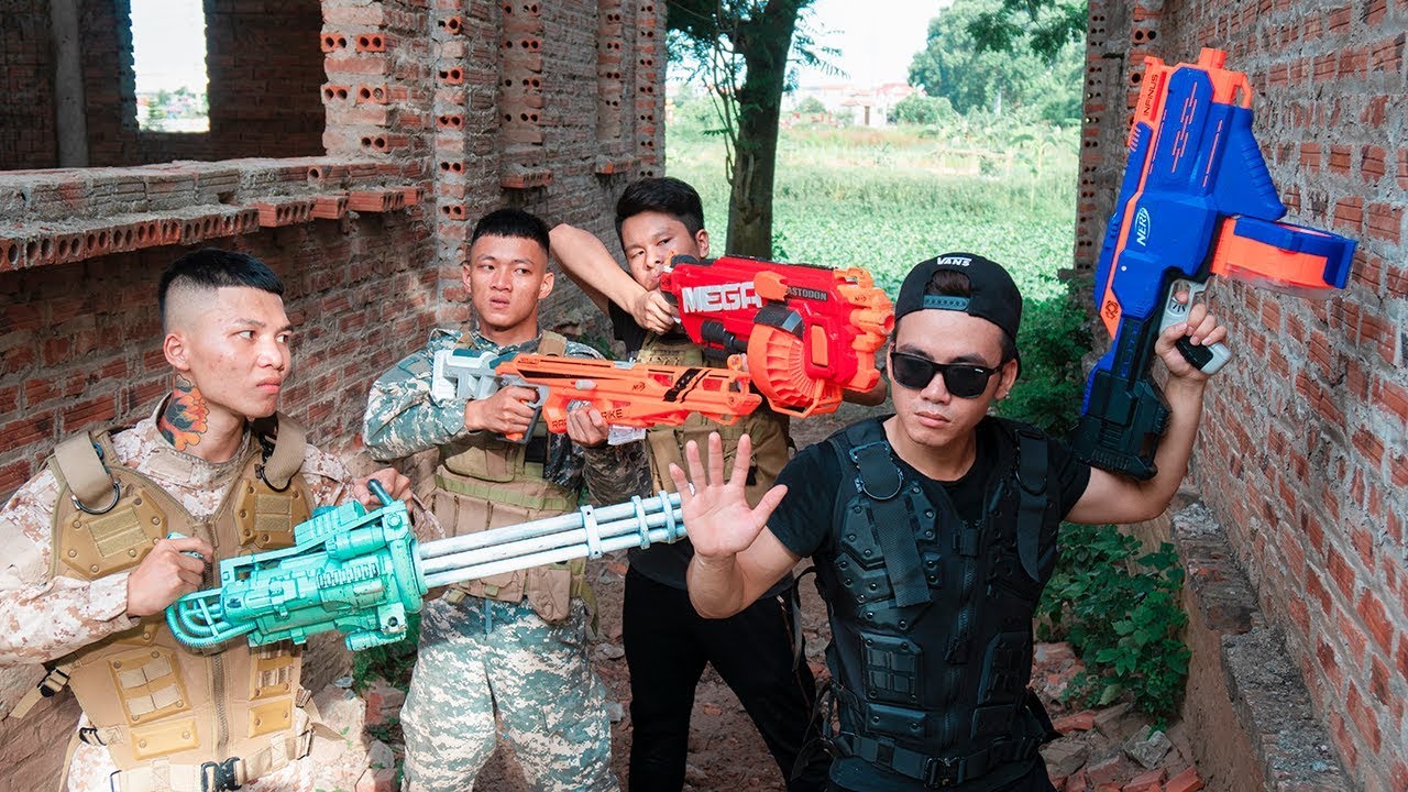 Battle Nerf War: The Terminator Nerf Guns Security Team DESTROY BATTLE ...