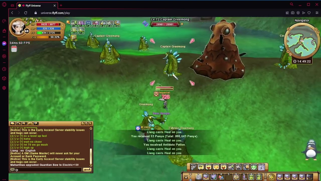 Flyff Universe Knight leveling with RingMaster - YouTube